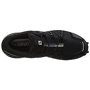 Salomon Men's Speedcross 4 Trail Running, Black/Black/Black Metallic, 12