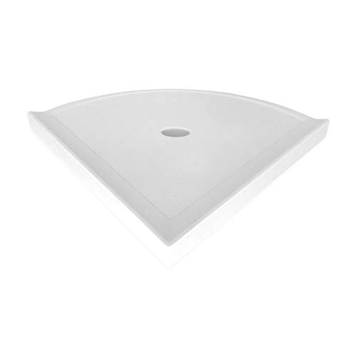 Questech Décor 8 Inch Corner Shower Shelf and 5 Inch Shower Caddy Soap Dish, Metro Flatback Wall Mounted Bathroom Shower Organizer, Bright White Matte