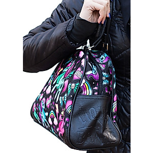 Liquorbrand Unicorns Pony Rainbows Scene Tattoo Vegan Bowling Purse Handbag