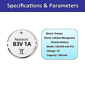 Enerpe B3V 1A Replacement Battery High Capacity Compatible with High Tech Electronic Collars of MS-4 and MS-5 Pack of 12