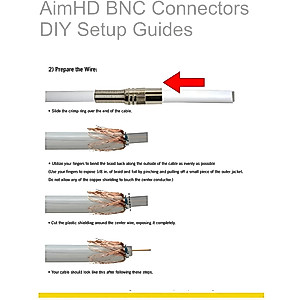 AIMHD 10 Pack BNC Male Connectors RG59 RG6 Screw-on Gold Plated Coaxial Terminal for CCTV Security Surveillance Camera Video Cables
