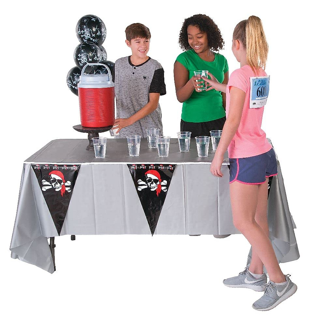 Pirate Banner - Pirate Pennant - 100 ft Jolly Roger Flag - 1 Piece - Pirate Party Decorations - Pirate Decor - Pirate Birthday Party Decorations - Skull Party - Pennants - Hanging Décor