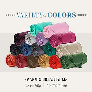 Elegant Comfort Luxury Velvety Feel Blanket, All-Season Lightweight Blanket, Ultra Plush, Soft, Cozy-Fuzzy Flannel Fleece for Couch, Sofa, Bed, Travel, Solid Design, King/California King, Gold-Yellow