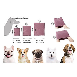 GERUSEA Dog Ears Cover for Bathing Drying and Grooming, Pet Hood for Anxiety Relief and Calming, Dog Ear Protector, Snood and Head Wear (Large Size)