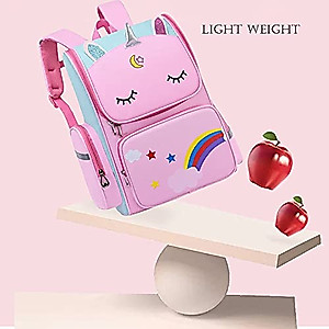 HT HONOR . TRUST Girls Backpack 16inch for 5 6 7 8 years old Backpacks Kids Elementary School Bag for Girls Pink Children BookBag