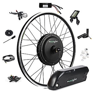 EBIKELING Waterproof Ebike Conversion Kit with Battery 26" Direct Drive Front or Rear Wheel Electric Bike Conversion Kit Ebike Battery & Charger Included 1500W 1200W Electric Bike for Adults
