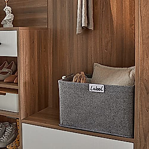 LoforHoney Home Bundle- Storage Bins with Lids Dark Gray Large 4-Pack, Storage Baskets with Metal Frames Dark Gray Jumbo 2-Pack