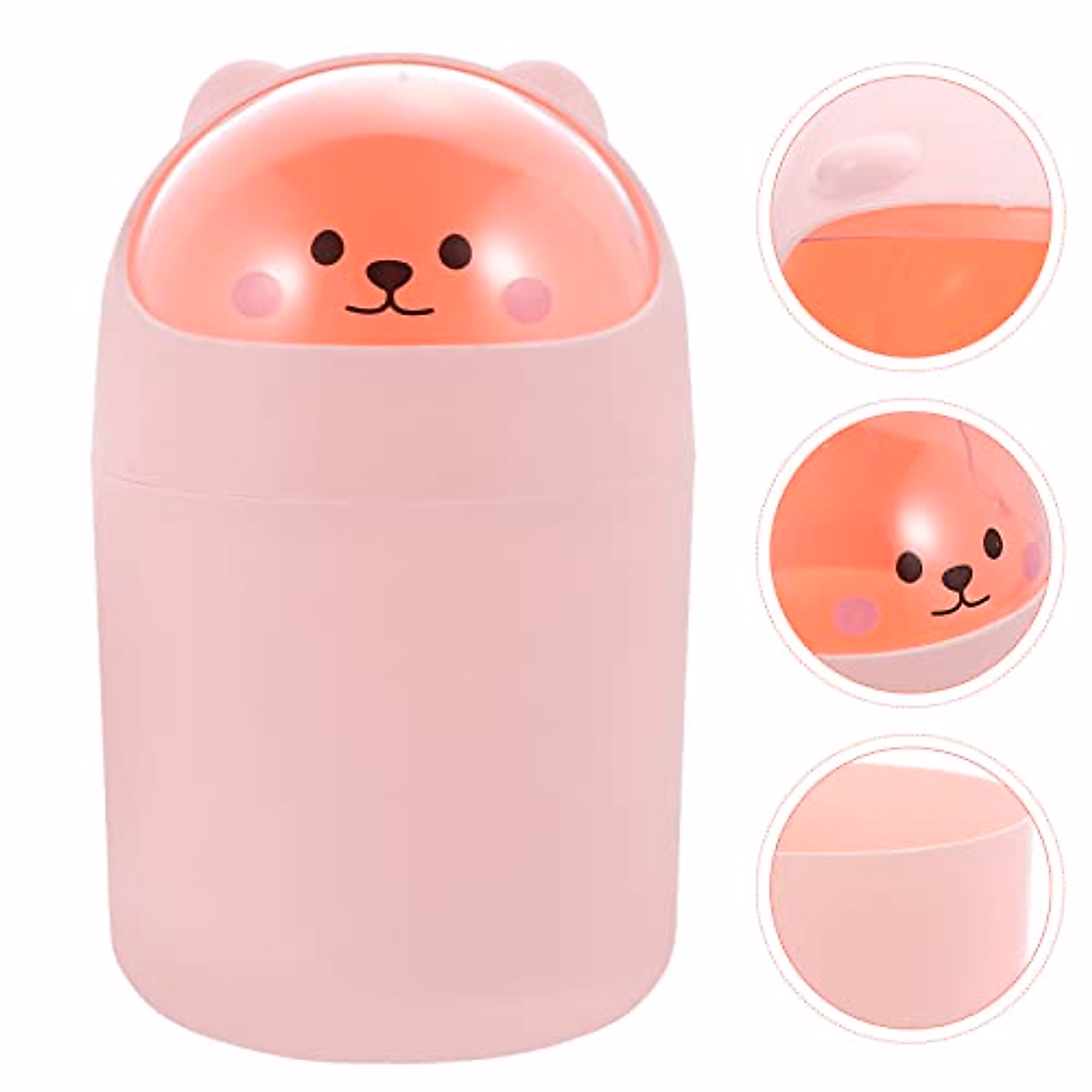 Cabilock Slim Desk Slim Desk Desktop Mini Trash Can with Lid Wastebasket Small Tabletop Paper Garbage Rubbish Bin with Lids Countertop Trash Container for Home Office Car Trash Cans Car Trash Cans