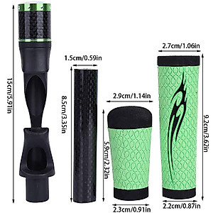 Spinning Fishing Rod Handle Soft ACS PU Rod Building Grip with Reel Seat for DIY Fishing Rod Building Repair Kit