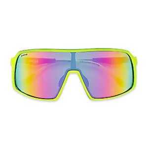 Foster Grant Sun Luv Crushing On Fun Shield Sunglasses, Neon Green, 56mm
