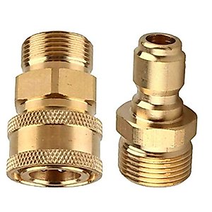 Millie Pressure Washer Adapter Set,M22 Male Thread Fitting, 3/8" Quick Connect kit,5000 PSI