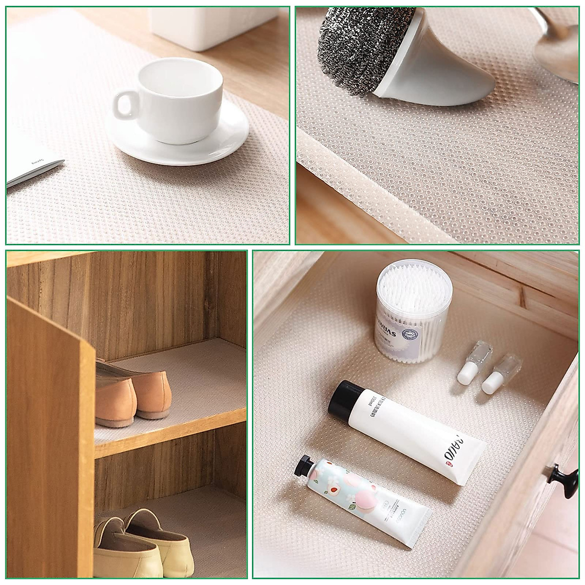 8 Rolls Wire Shelves Liners 12x 59 Inch Thicken Wire Shelf Liner for Kitchen Cabinets Waterproof Non-Slip Refrigerator Mats for Metal Shelving Drawer Liner