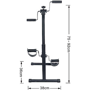 SRSGF Medical Pedal Exerciser,Exercise Bike Stationary, Adjustable Fitness Rehab Equipment for Seniors, Elderly Legs and Arms Workout,with LCD Monitor
