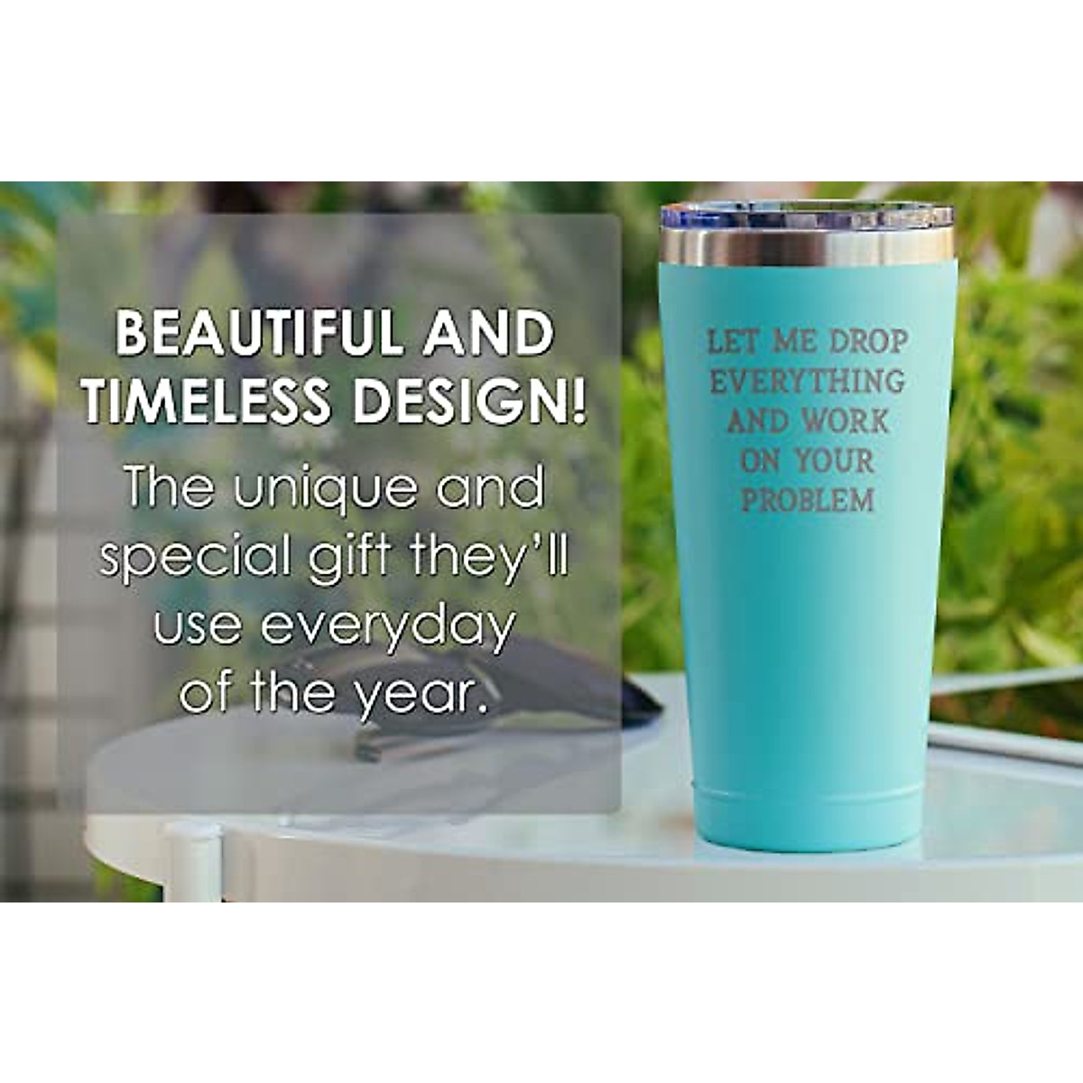 Funny Gifts for Women - Let Me Drop Everything - Stainless Steel Tumbler with Lid - Birthday Gag Gifts for Women Men Boss - Funny Coworker Gifts Ideas - Unique Coffee Mug Tumbler for Women, Mint 30 oz