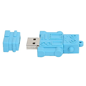 Cute USB Flash Drive, Novelty Cartoon Blue Robot Appearance Thumb Drive, Pendrive Memory Thumb Stick for Date Storage, Gifts for School Students Kids Children Teacher Collegue Employees (128GB)