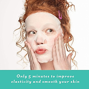 Patchology Hyaluronic Acid Facial Sheet Mask w/Vitamin B5 - Men & Women Face Masks Skincare Sheet for Moisturizing and Hydrating Skin in 5 Minutes - Best Face Sheets Moisturizer (4 Count)