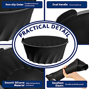 Silicone Slow Cooker Liner Fit 6-7 Quart Oval Slow Cookers, Food Grade Silicone Slow Cooker Liners Reusable & Leakproof Dishwasher Safe Slow Cooker Liner