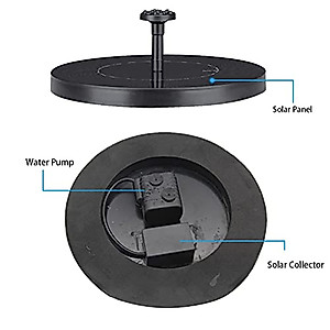 n/a Floating Solar Fountain Garden Water Fountain Pool Pond Decoration Solar Panel Powered Fountain Water Pump Garden Decoration (Size : 13cm)