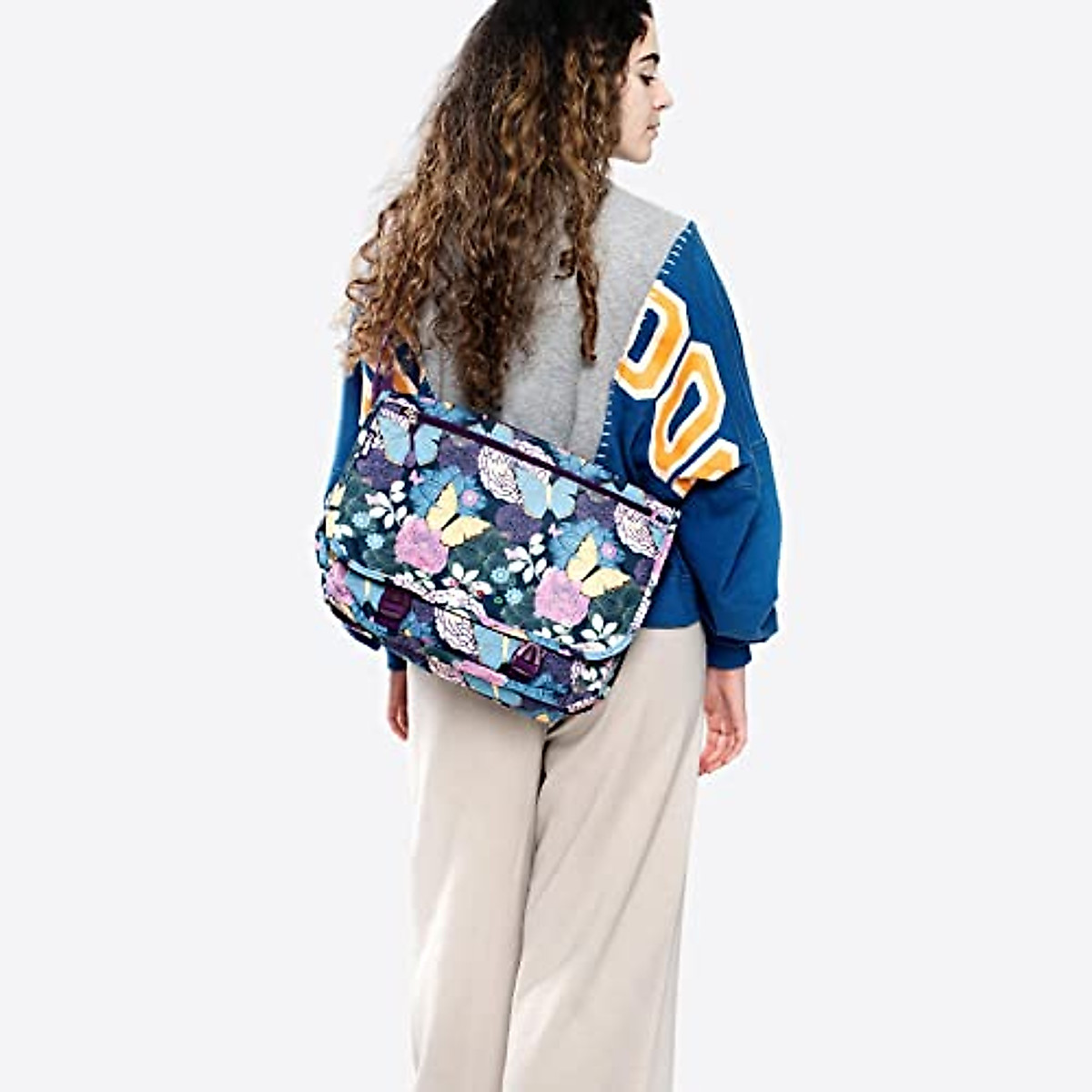 J World New York Terry Cute Messenger Bag for Women Kids School, Stardust