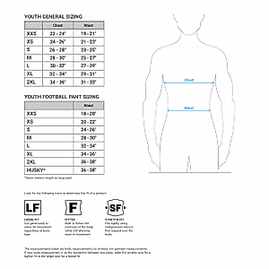 Champro Boys' Safety Integrated Football Practice Pant with Built-in Pads, Black, Medium