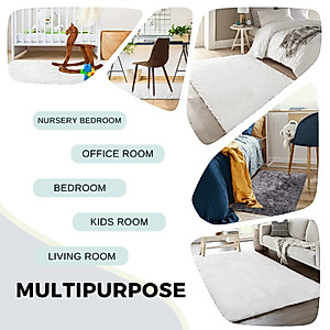 Beach Theme Rug & Home Decor - 6x9 Rug, Seashell Rugs for Living Room Bedroom, Coastal Carpet, Washable Non Slip Soft Low Pile Indoor Area Rug & Room Decor