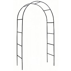 Garden Arch, Outdoor Flower Garden Arch Trellis, Sturdy Steel Arbor for Climbing Plants, Wedding Decoration, 7'8" H x 4'5" W, Dark Green