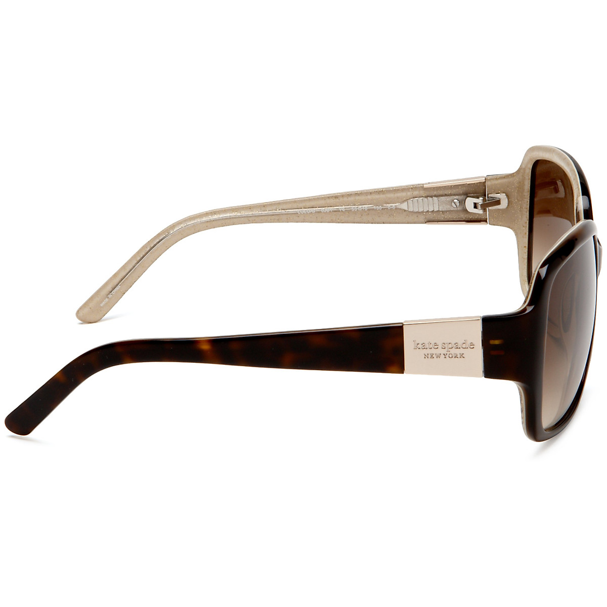 Kate Spade New York Women's Lulu Rectangular Sunglasses, Tortoise Gold Frame/Brown Gradient Lens, 54 mm