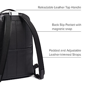 TUMI - Harrison Warren Leather Laptop Backpack - 15 Inch Computer Bag for Men and Women - Black