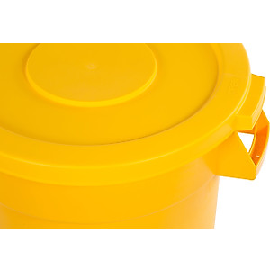Carlisle FoodService Products 34102004 Bronco Round Waste Container Only, 20 Gallon, Yellow