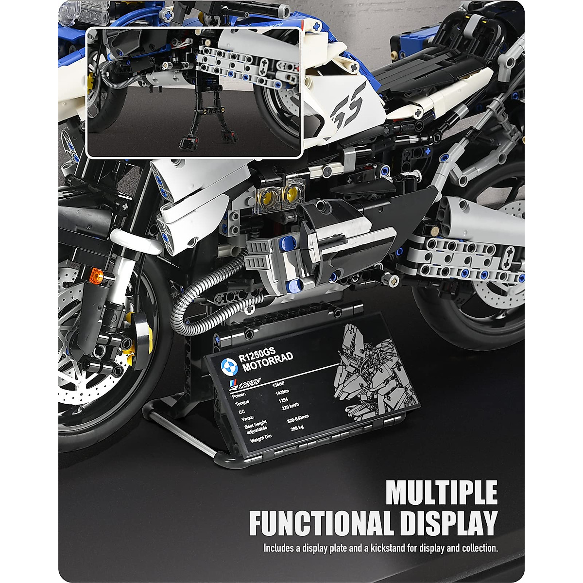 Nifeliz R125GX Motorcycle Toy Building Kit, Build a Stylish Motorcycle Display Model, Collectible Motorcycle Model Building Kit for Adults (2369 PCS)