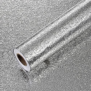 Fiudx Kitchen Backsplash Sticker Oil-Proof Wallpaper Wall Sticker Oil Proof Sticker Waterproof Countertop Cover Paper for Drawer/Cabinets/Shelf Liner