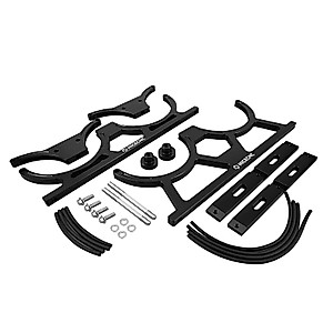 NICECNC 7” Nitrous Oxide Nos Dual Bottle Holder Bracket Billet Aluminum for Dual 10-15 Lb Bottles Black