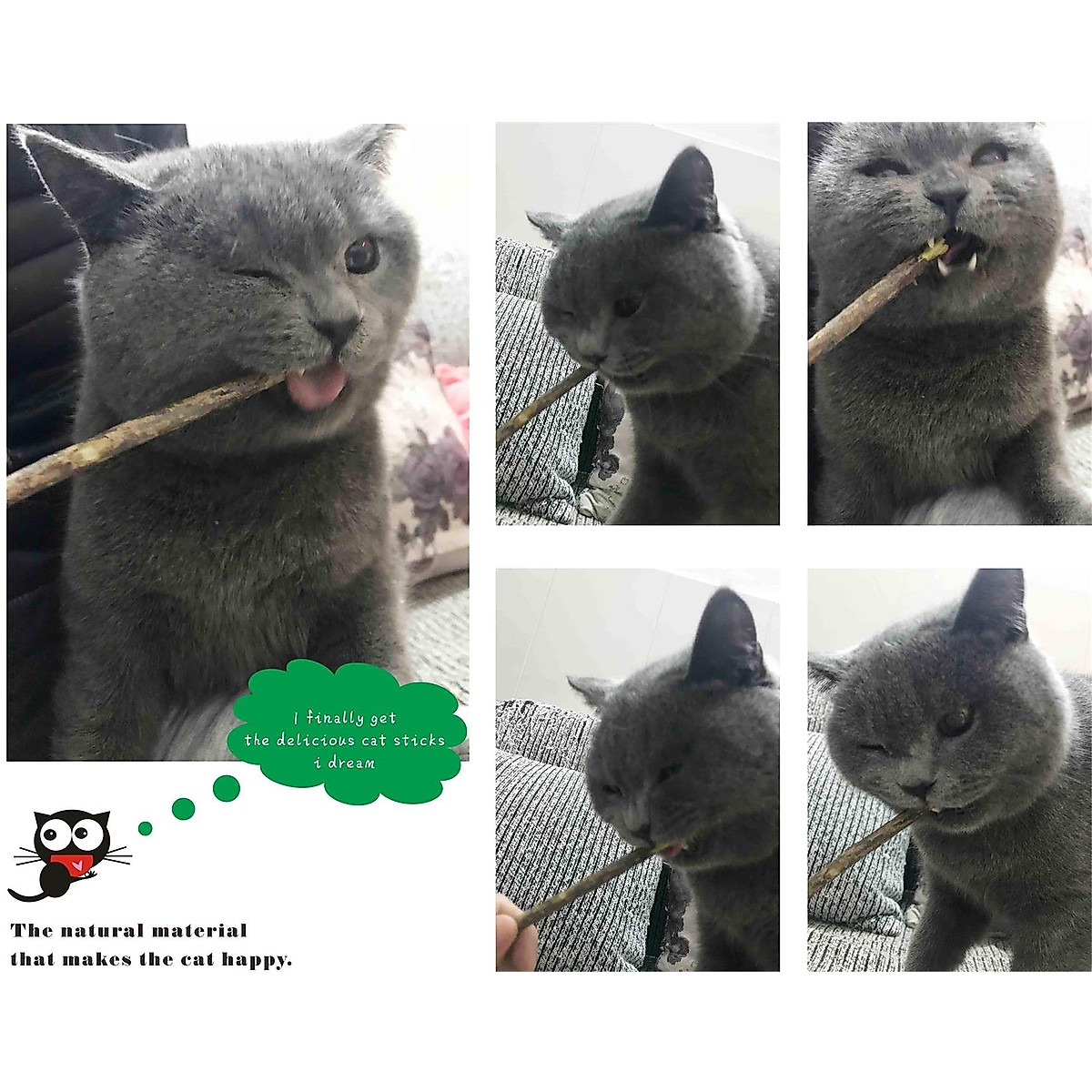 CXP Good Goods Cat Catnip Stick,Silver Vine for Teeth Grinding Chew Toy (26 Pieces)