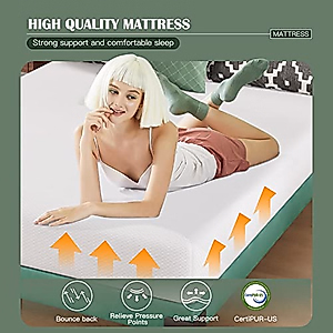 Base Foam Mattress 8 inch Mattress, CertiPUR-US Certified,Breathable Bed Mattress for Cooler Sleep Supportive & Pressure Relief,Removable Soft Cover,White Full