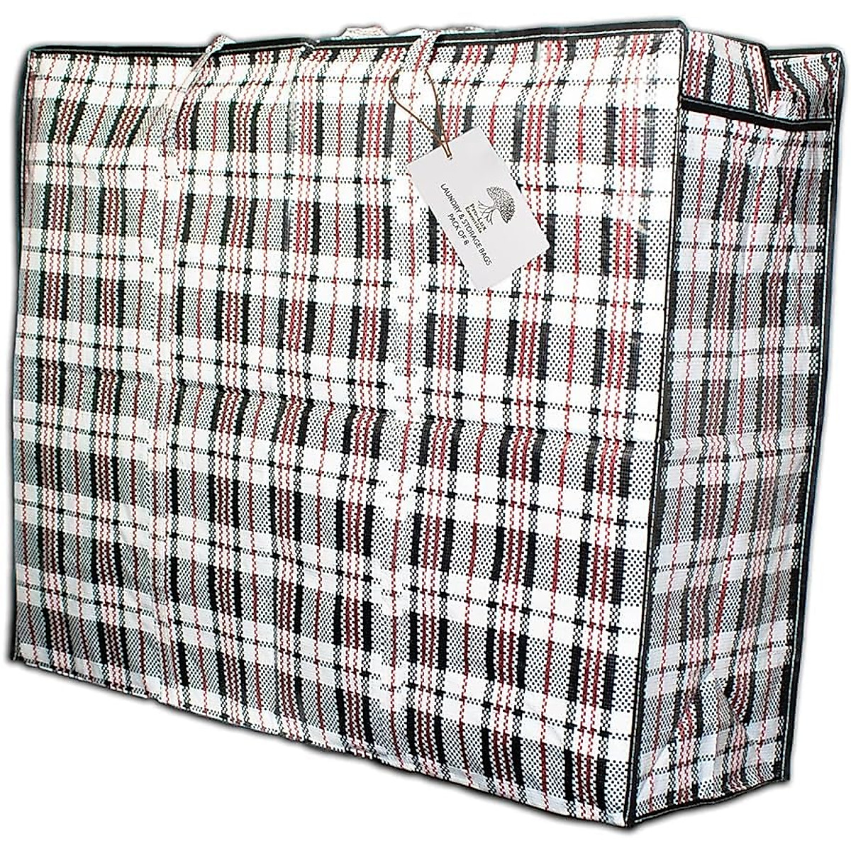 Laundry Bags with Handles 8Pcs Extra Large Zipper, Heavy Duty XXL Storage Bags, Travel Laundry Tote Bag, Clothes Storage Bag with Straps