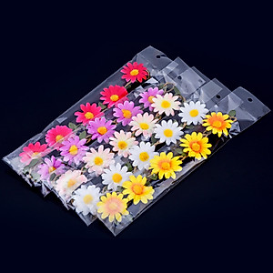 eBoot Multicolor Daisy Flower Headband Crown with Adjustable Elastic Ribbon, 5 Pieces (Multicolor B)