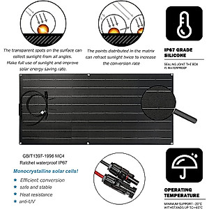 WANJH-SOPAN 800 Watt Solar Panel Kit, with 40A Charge Controller 2 × 400 Watt ETFE Flexible Monocrystalline Solar Panel for 12-24V Battery Charging Car Battery Camper RV Yacht Battery Boat