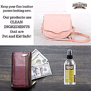 Aged Leather Pros pH Balanced Leather Cleaner (8 oz) for Suede, Nubuck, and Any Leather | Protects Purses, Shoes, Jackets, Couches, Auto Interior, Saddles and Much More