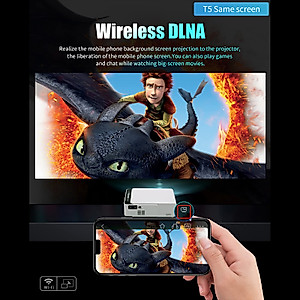 1080P Projector with WiFi Tripod Mount Bundle, Portable Phone Projecter, Proyector Portatil for Home Office Outdoor Video Projection