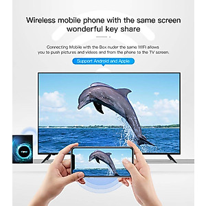 Android 10.0 TV Box,Android TV Box 4GB RAM 32GB ROM with Allwinner H616 Quad-Core 64bit,Supports 2.4G/5GHz Dual WiFi/BT5.0/ 6K/4K Ultra HD/3D/ H.265 Smart Android TV Box with Mini Backlic Keyboard