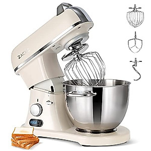 ZACME 8.4QT Commercial Stand Mixer 800W with Aluminum cast body and NSF Certified, Kitchen Electric Mixer Metal Food Mixer with Stainless Steel 8L Bowl, Dough Hook and Beater with Smart Timer Display