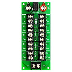 20Amp 2x10 Position Barrier Terminal Block Distribution Module for AC DC