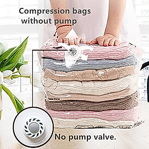 Revolutionary Plastic Space Saver Vacuum Storage Bag for Clothes,No Need Pump Vacuum Seal Bags for Clothing,Reusable Compression Vaccummpacking Bags for Storage,Medium,4PCS, 31.5”×23.6”