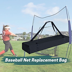 VISEMAN Baseball Softball Bow Style Net Replacement Bag - Fits 7 x 7 Practice Net Systems for Teams & Coaches