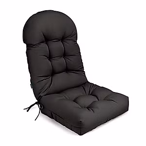 mudilun Adirondack Chair Cushion Tufted Extra Thick High Back Patio Seat Pads Outdoor Waterproof Fire Pit Rocking Chairs Cushions Non-Slip Durable Lounge Rocking Chair Cushions…