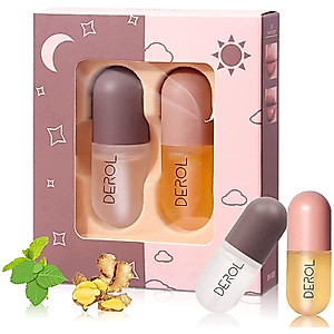 Lip Plumper Set, Day and Night Lip Plumper Gloss/Plumping Lip Balm/Lip Cosmetics Lip Mask for All Day