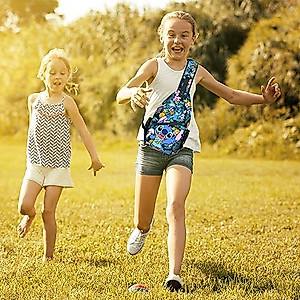 AIOUINBMO Stitch Sling Bag Cartoon Crossbody Sling Backpack Sling Bag Travel Hiking Chest Bag Daypack for Purses Shoulder Bag Gifts for Women Men