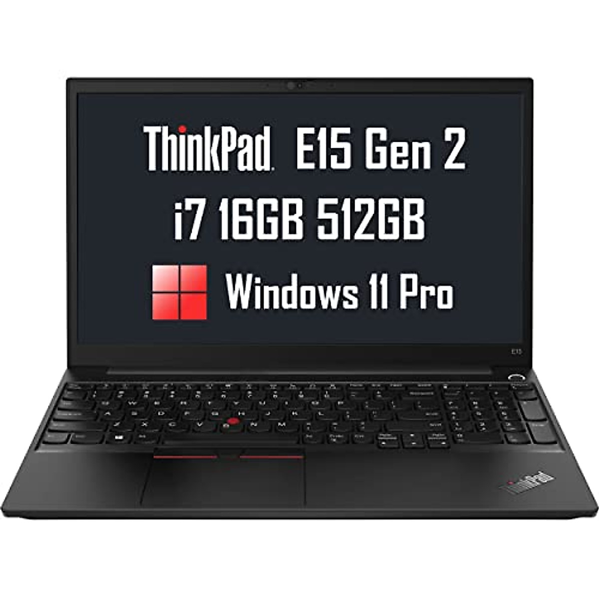 Lenovo ThinkPad E15 15.6" FHD (1920 x 1080) (Intel Quad-Core i7-1165G7, 16GB RAM, 512GB PCIe SSD) Full HD 1080p Anti-glare IPS Business Laptop, Webcam, Thunderbolt 4, HDMI, Wi-Fi 6, Windows 11 Pro