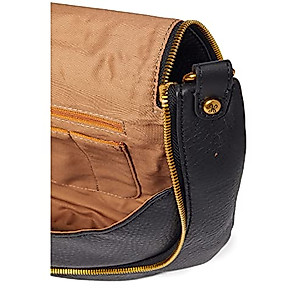 HOBO Fern Medium Shoulder Handbag For Women - Leather Construction With Cotton Lining, Gorgeous and Easy Carry Hand Bag Black One Size One Size