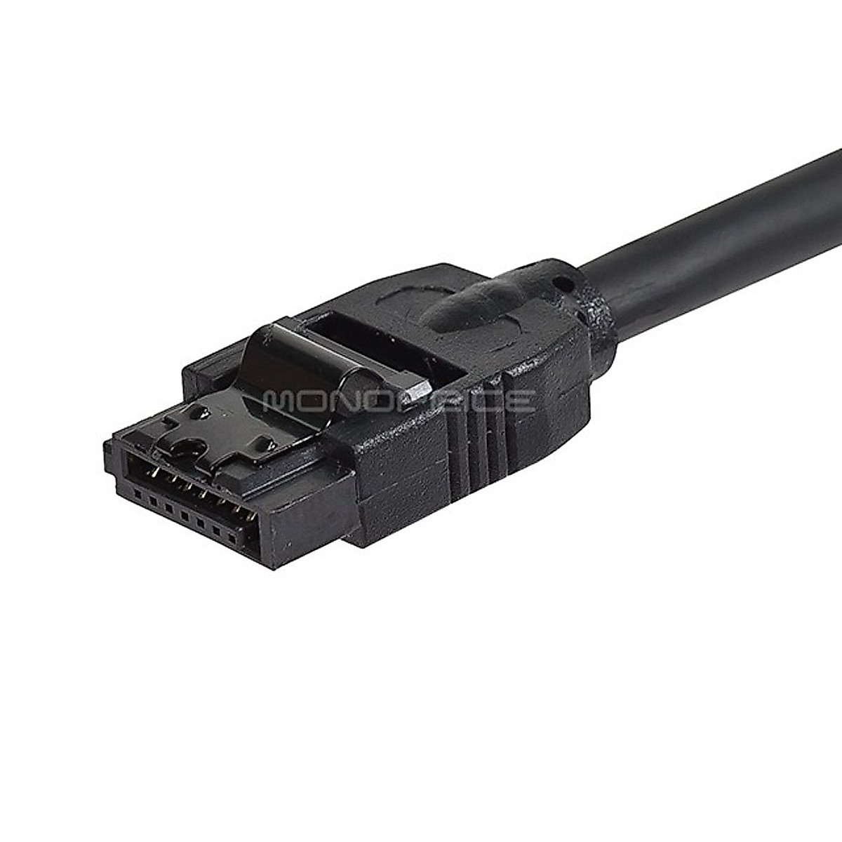 Monoprice Data Cable - 6 Feet - Black | SATA 6 Gbps External Shielded Cable - eSATA to SATA (Type I to Type L)